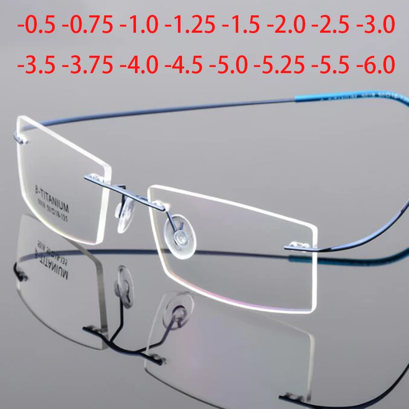 Lightweight Rimless Glasses Frames Memory Titanium Eyeglasses Frame ...