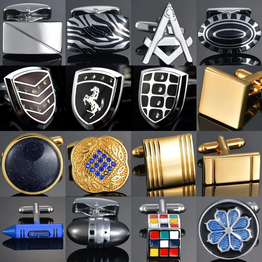 New Luxury Shirts Cuff Links For Mens Christmas Santa Claus Wedding ...