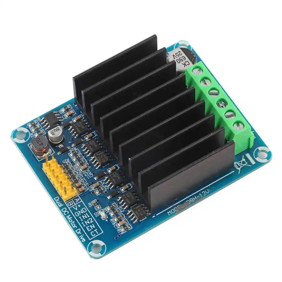 1pc Dc5-12v 0a-30a Dual Channel H Bridge Motor Driver Module Bread ...