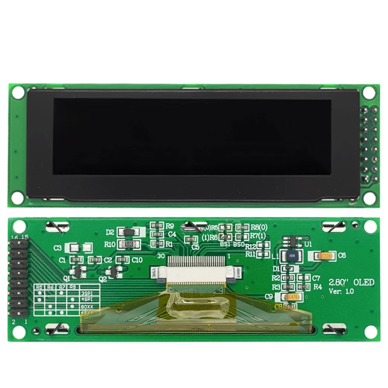 10PCS 새로운 OLED 디스플레이 2.8 "256*64 25664 도트 그래픽 LCD 모듈 디스플레이 화면 LCM 화면 ...