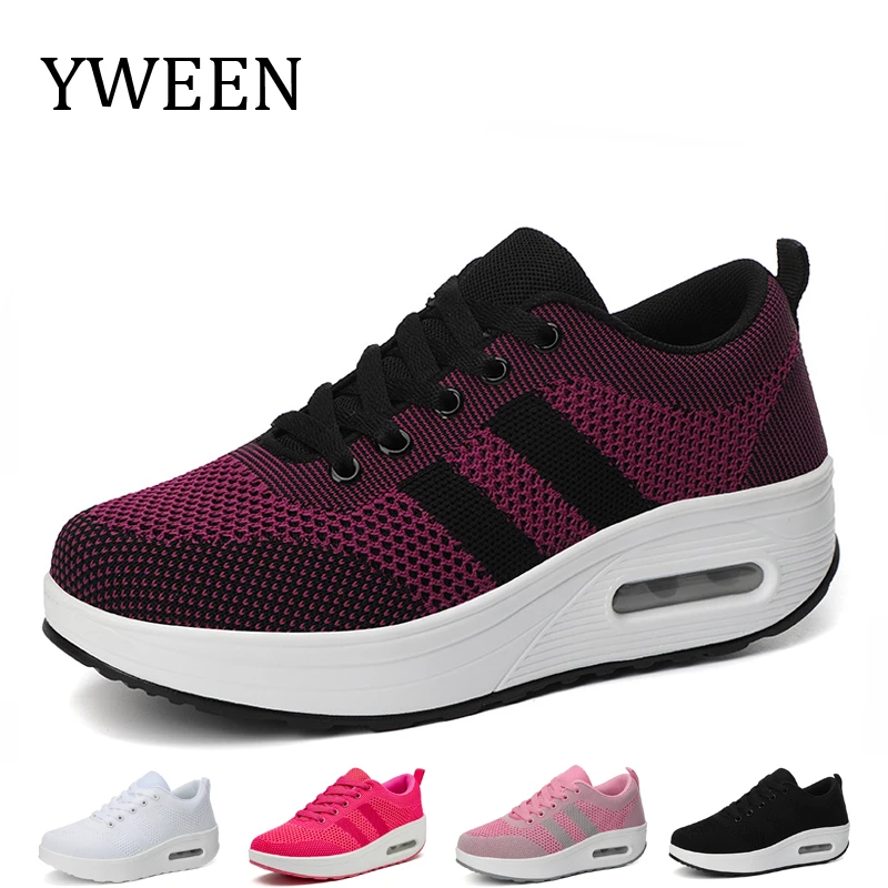 Yween Designer Shoes Women Mesh Causal Shoes New Platform Sneakers For ...