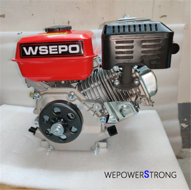 WPS170F 212CC 7HP 04 스트로크 에어 쿨 소형 가솔린 엔진, 10T 원심 클러치 적용 420 # 체인, 고카트에 ...