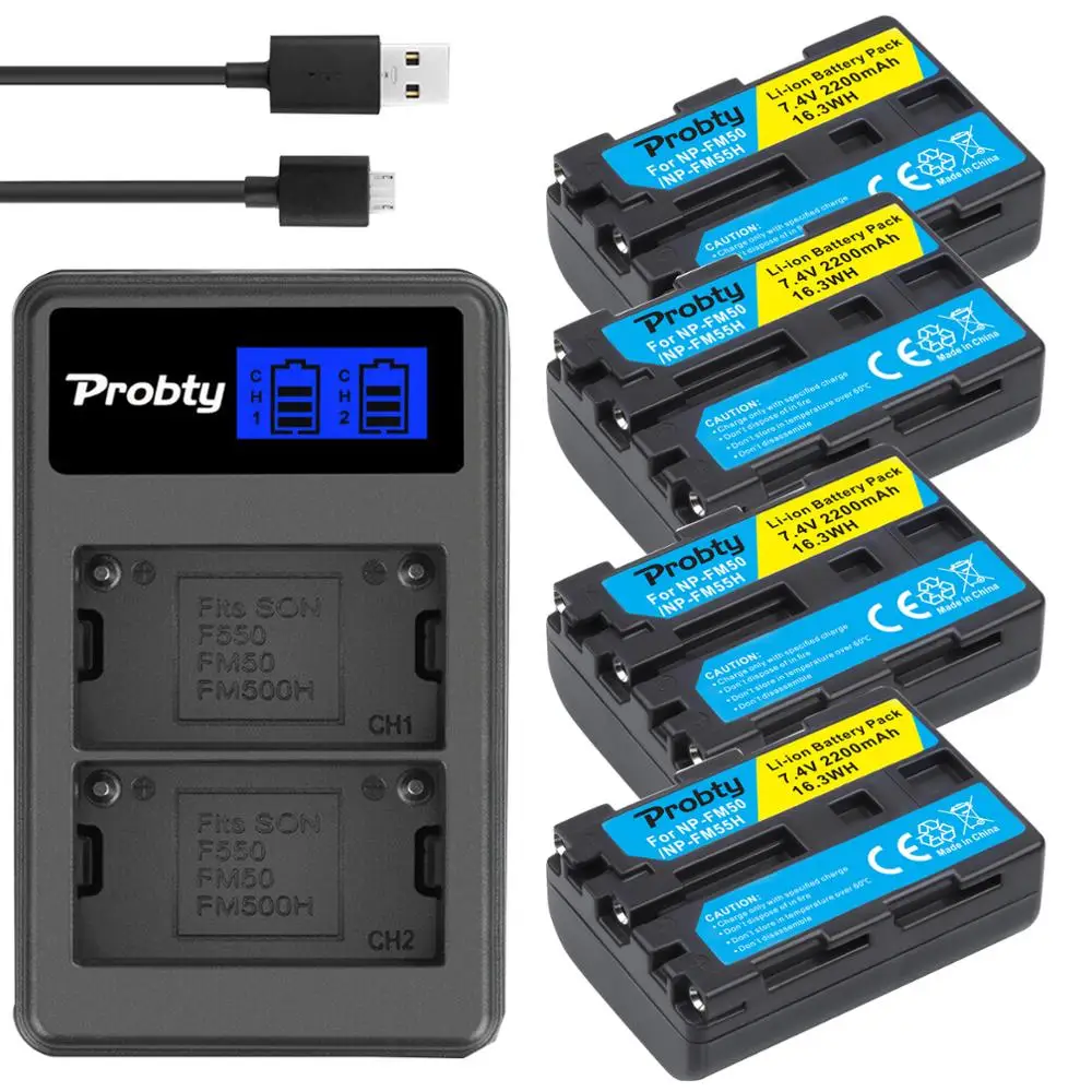 2200mAh NP FM50 NPFM50 NP FM50 FM50h Battery+LCD Dual Charger for Sony ...