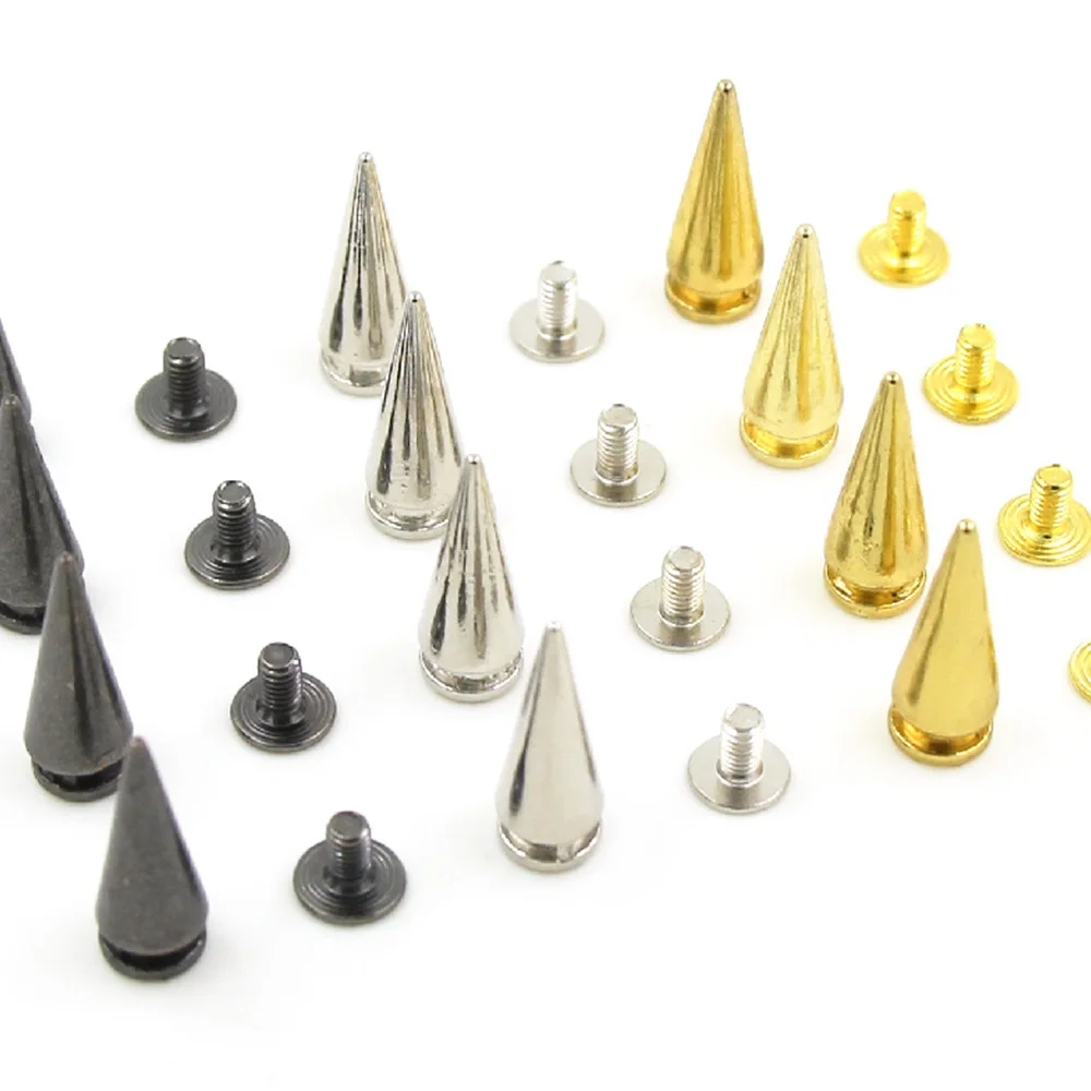 100Pcs-7x20mm-Silver-Gold-Bronze-Rivets-Metal-Punk-Studs-And-Spikes ...