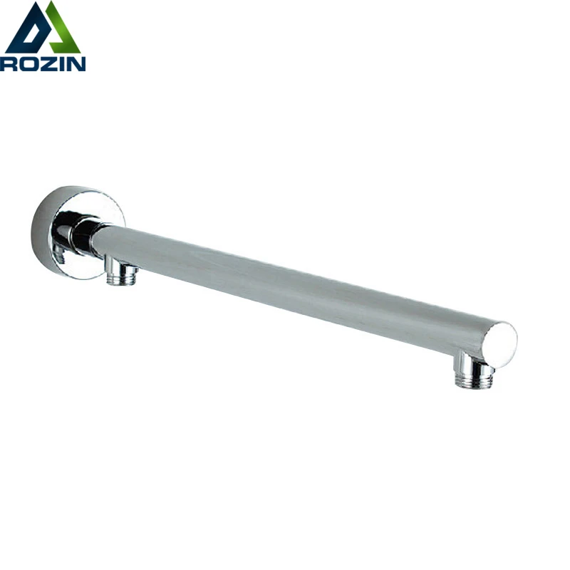 Chrome Wall Mounted Shower Arm Bathroom Shower Head Bracket Bar G1/2 ...