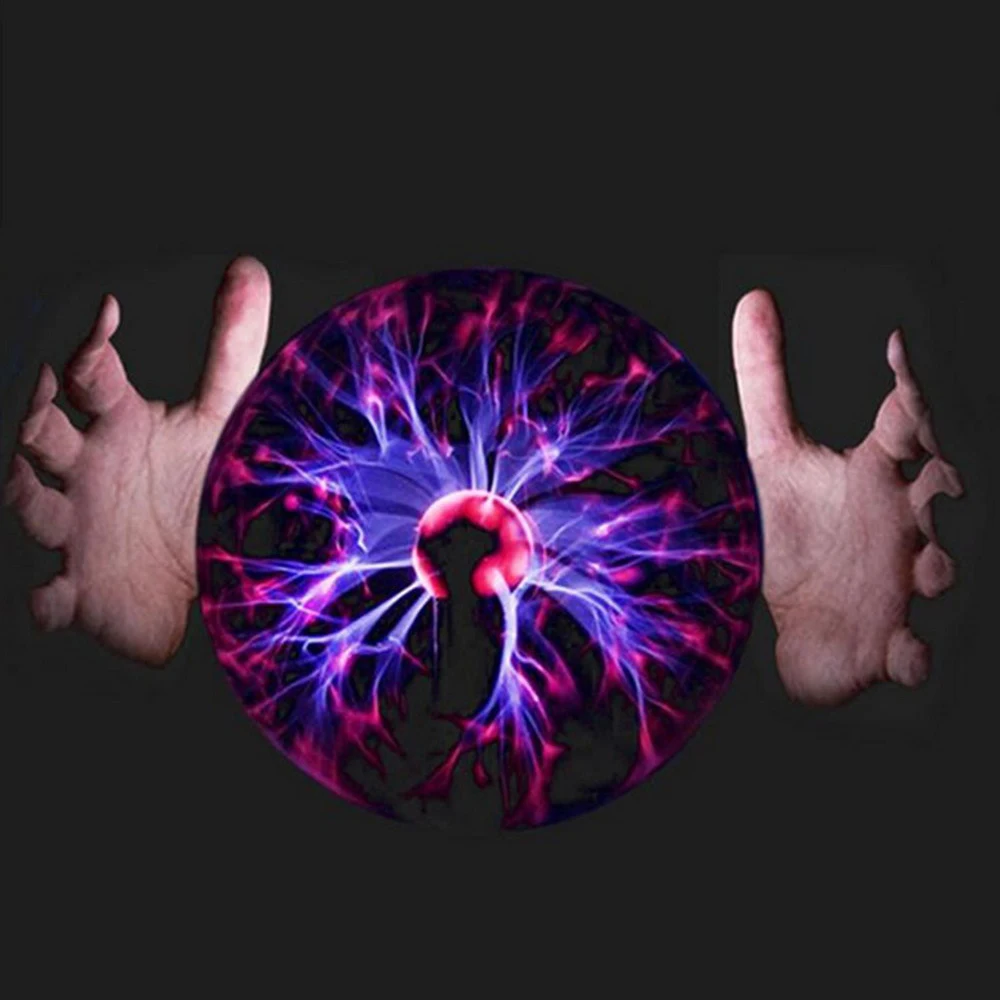 Lámpara de Luna mágica con bola de Plasma USB, esfera electrostática ...