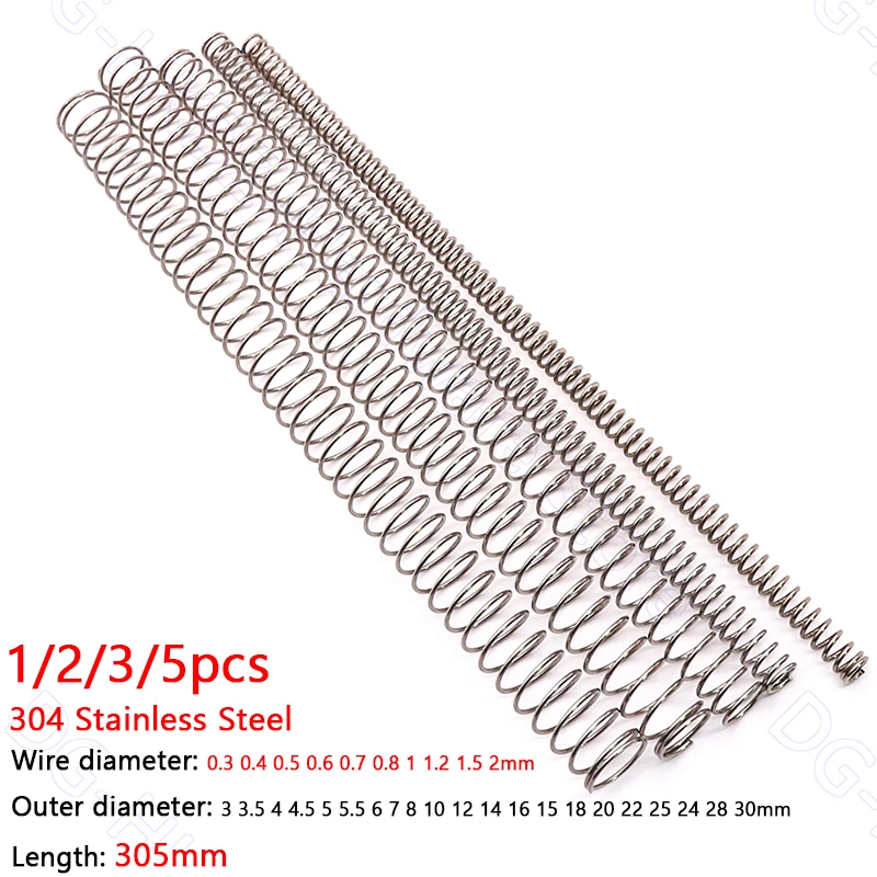 305mm Compression Spring 304 A2 Stainless Steel Pressure Spring Wire ...