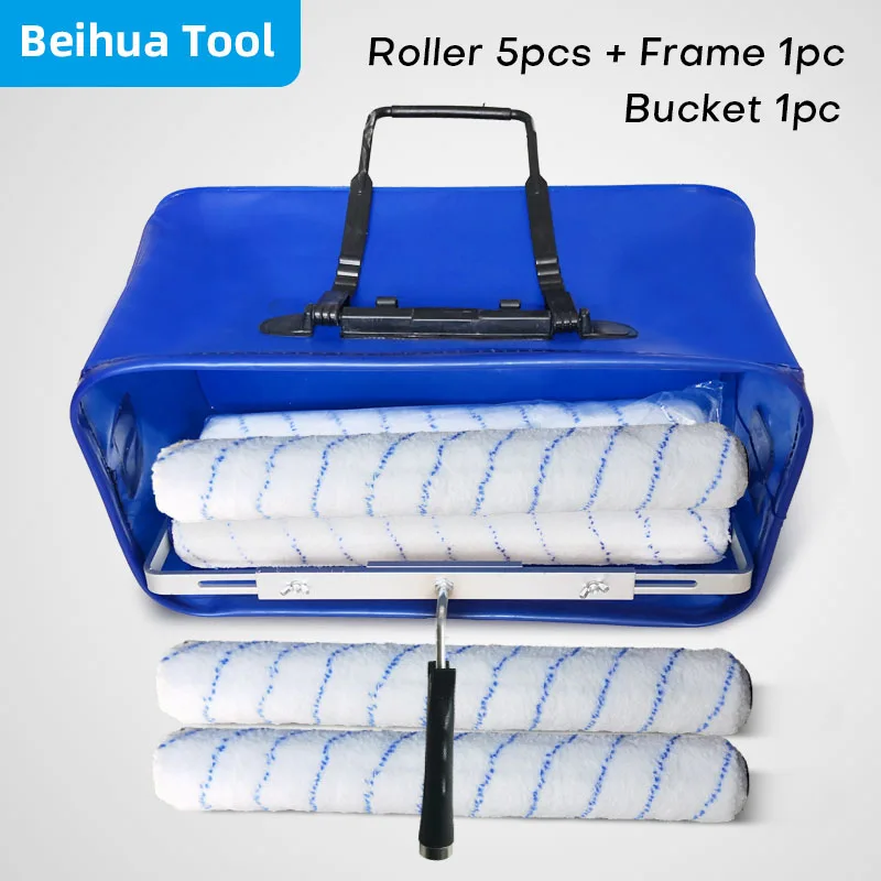 7PCS/set 18inch Paint Bucket kit Paint Roller Brush Paint Tray set for ...