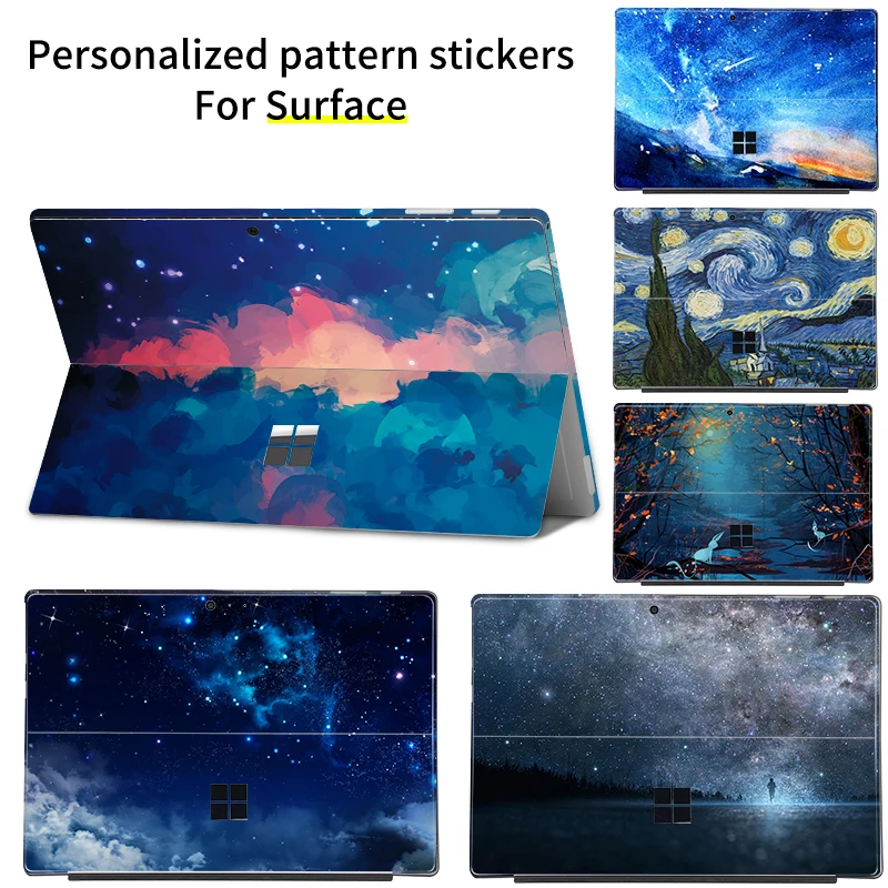 Color Printing Pattern Vinyl Sticker For Microsoft Surface Pro 7/6/5/4 ...