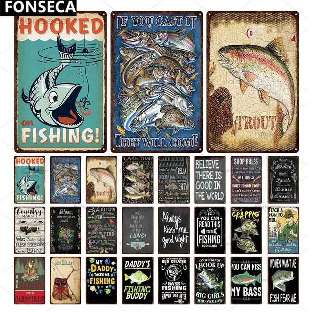 Vintage Fishing Sign
