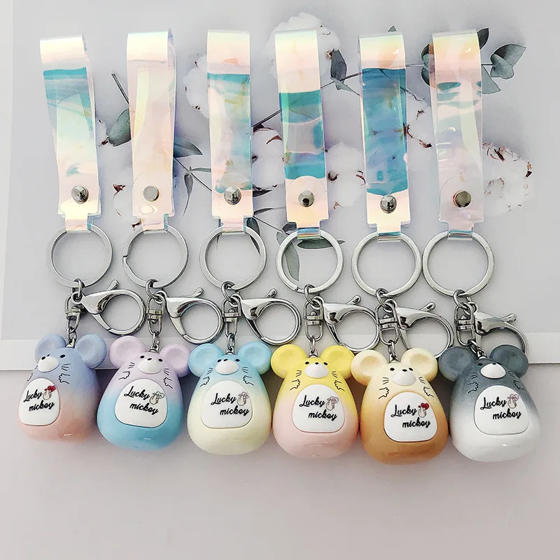 Cartoon-Mouse-Keychain-Colorful-Ceramic-Lovely-Mouse-Keychains-For ...