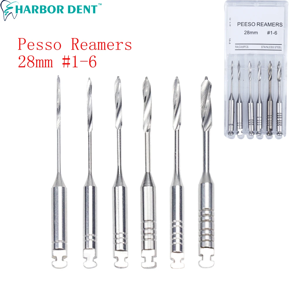 1 Pack(6pcs) Dental Peeso Reamer 32mm Endodontic Reamers Drill Burs ...
