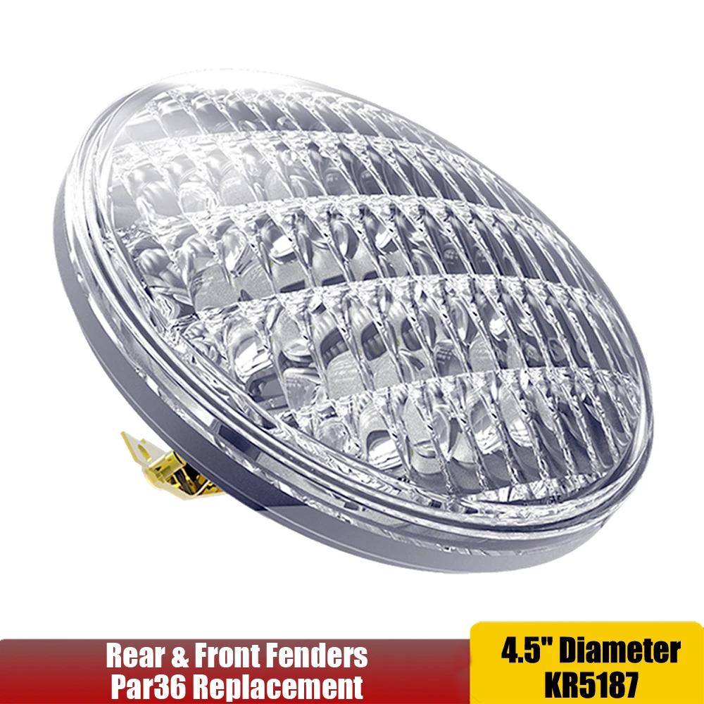 4.4 Inch Par36 Round 12v 18w Led Sealed Beam 6000k White Light 24v ...