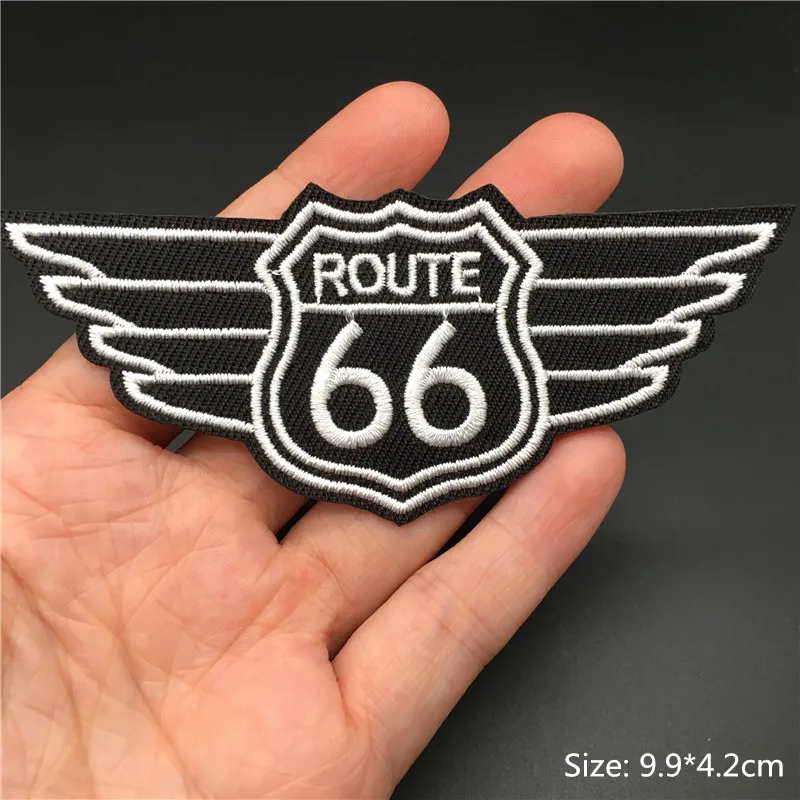 Route-66-Patch-Size-9-9x4-2cm-Iron-on-Patch-for-Clothing-Stripe ...