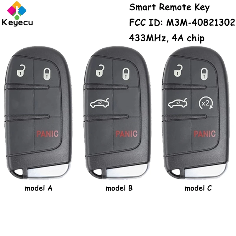 KEYECU-Smart-Remote-Car-Key-With-3-4-5-Buttons-433MHz-4A-Chip-for ...
