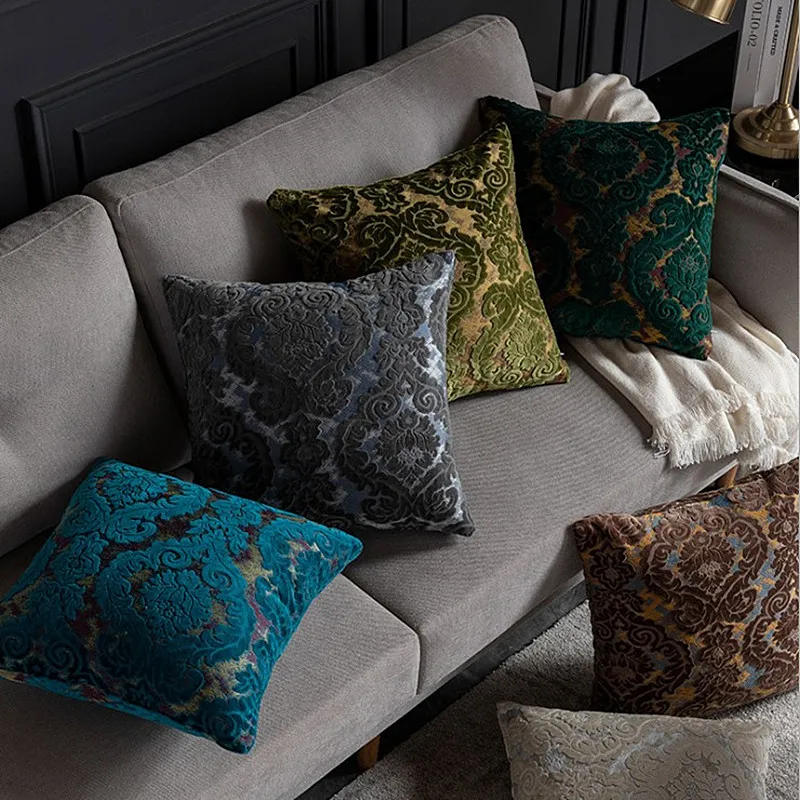 Luxury Chenille Flocking Cushion Cover Vintage - Touch of Decor
