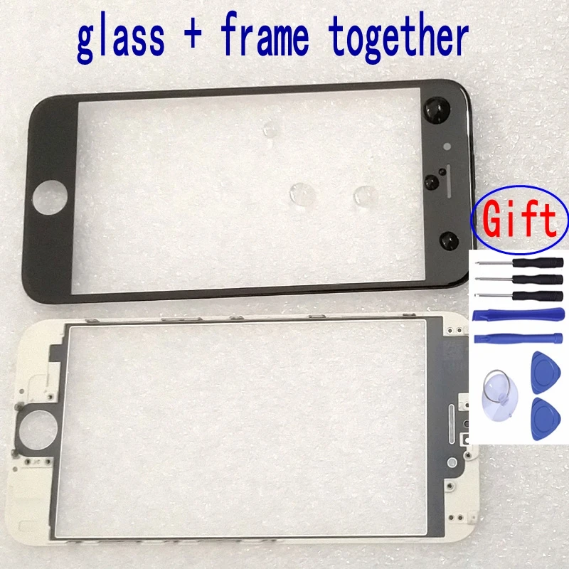 Original-Front-Outer-Glass-frame-housing-kit-for-iPhone-5s-6s-7-8-plus ...