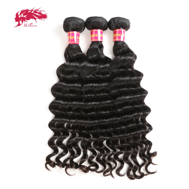 Ali Queen Hair Malaysian Natural Wave Wavy Raw Virgin Human Hair ...