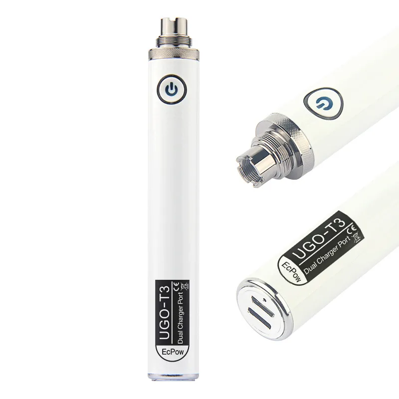 2pcs Ecpow Ugo T3 Preheat Variable Voltage Rechargeable Ego Battery ...