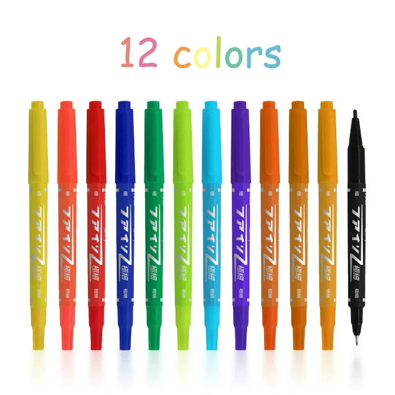 2021New 12 Colors Highlighter Multiple Color Choices Highlight Marker ...