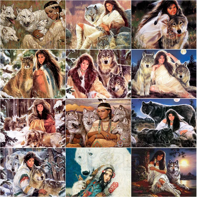 Diamond Painting Portrait A Beauty with Western Facial Features Wearing ...