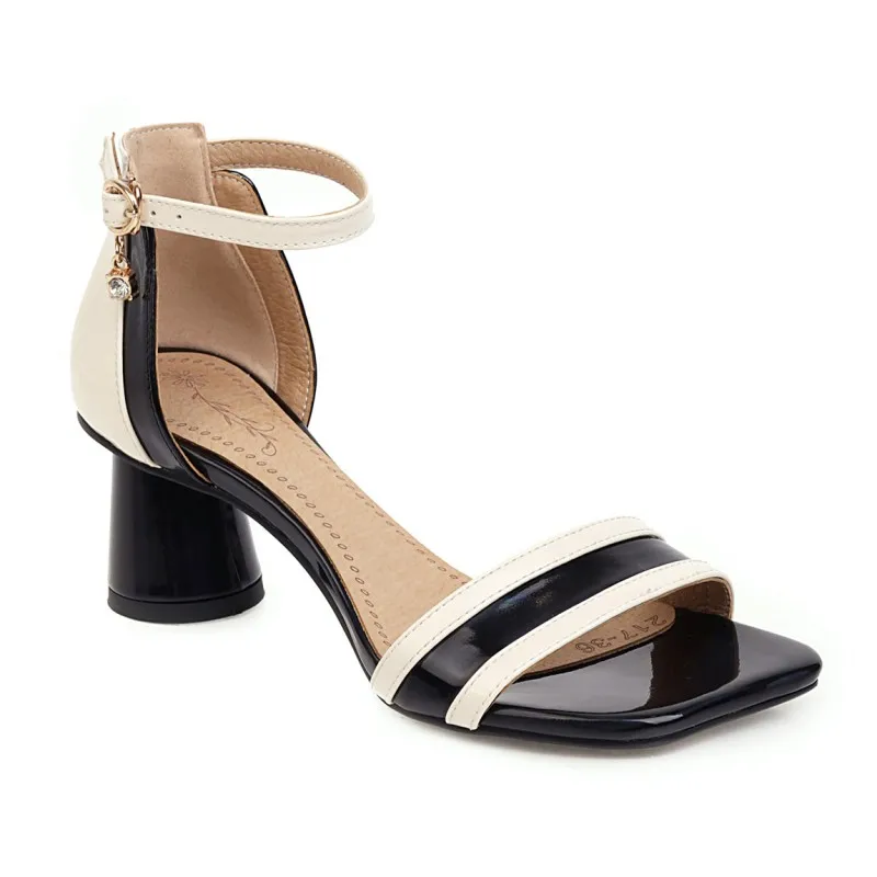 Oversize-Large-size-Fashion-two-color-one-word-sandals-high-heels ...