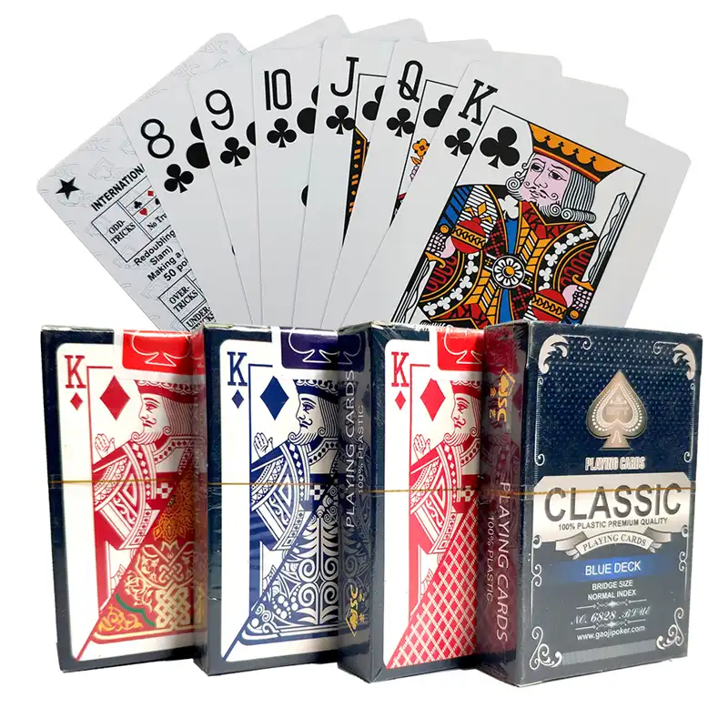 White PVC Plastic Playing Cards Waterproof Durable Poker Cards Game ...