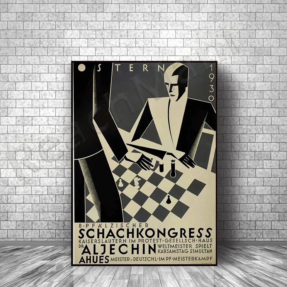 Vintage-chess-tournament-poster-Germany-1930-Easter-home-office-poster ...