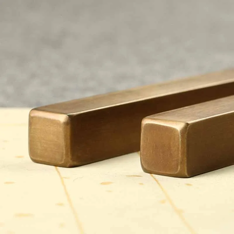 1 Pair Portable brass Metal Paperweights Chinese Calligraphy Painting ...