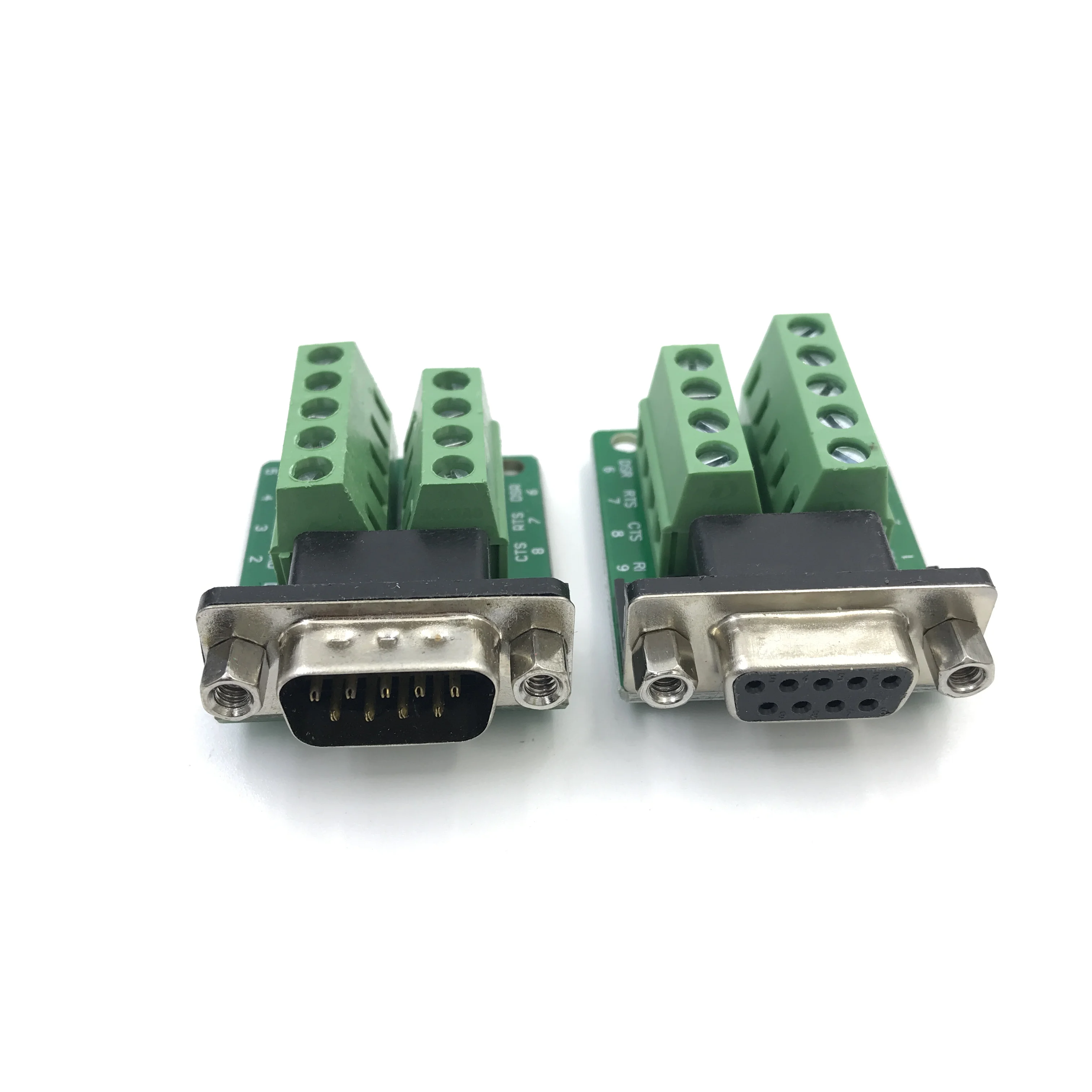Adaptador fêmea e macho db9, módulo terminal de sinais, série rs232 para terminal db9, conector ...