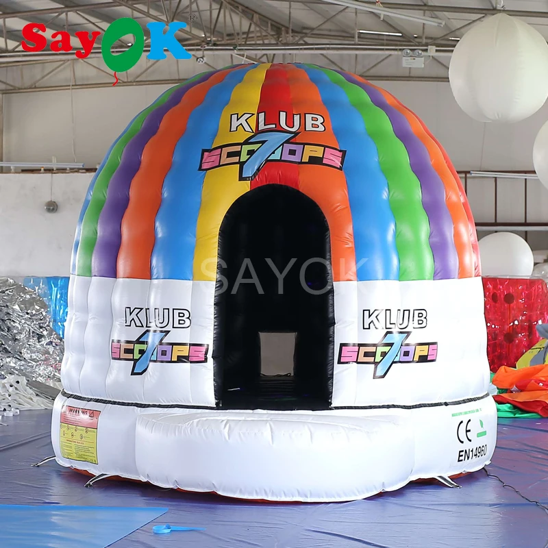 SAYOK 3m/9.84ft Inflatable Disco Dome Inflatable Jumper Bounce House ...