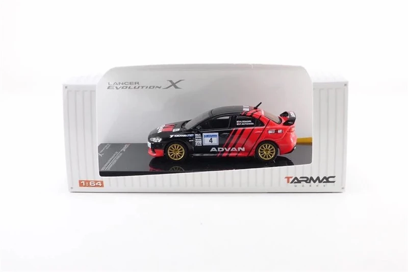 Tarmac работает 1: 64 Mitsubishi EVO X Advan гоночный литой модельный ...
