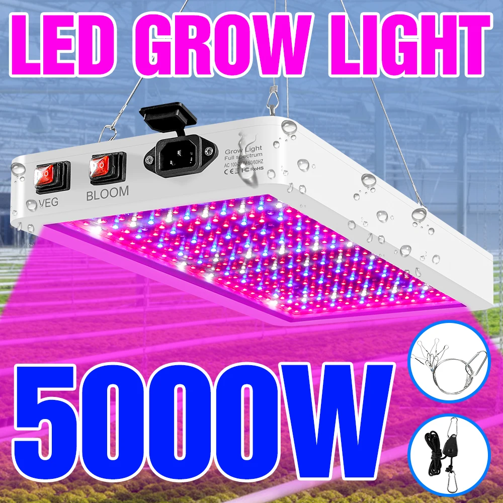 5000w Indoor Led Grow Lights Led Plant Lamp Bulb 220v Full Spectrum ...
