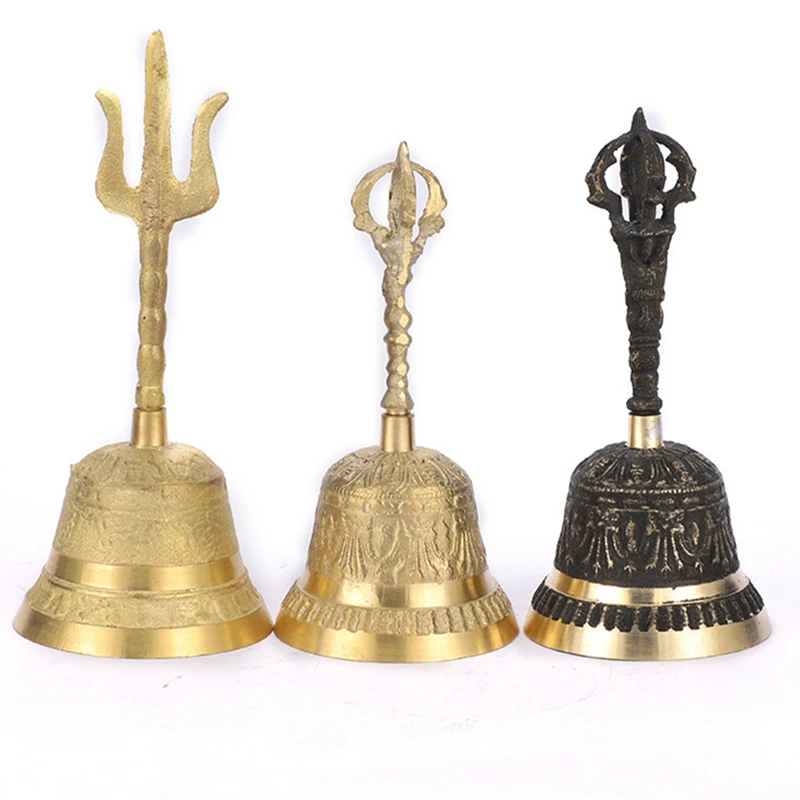 100-Brass-Handicraft-Large-Engraved-Hand-BellProduces-Loud-and-Clear ...