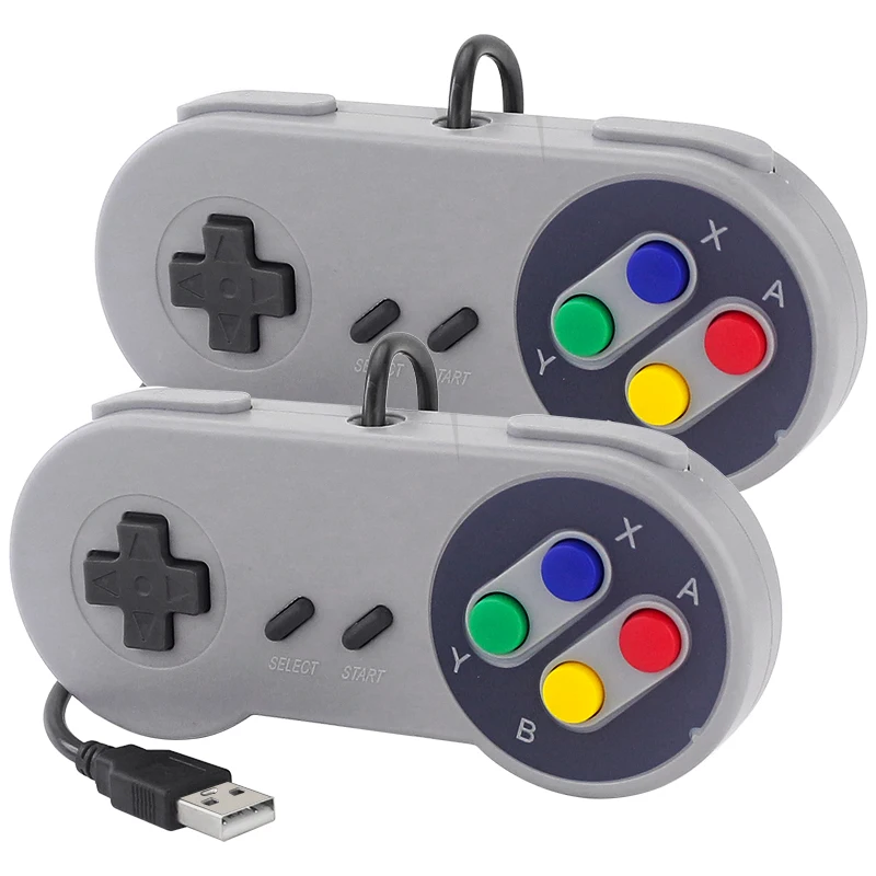 2PCs USB Gamepad Retro Gaming Joystick Wired Controller for Linux SNES ...