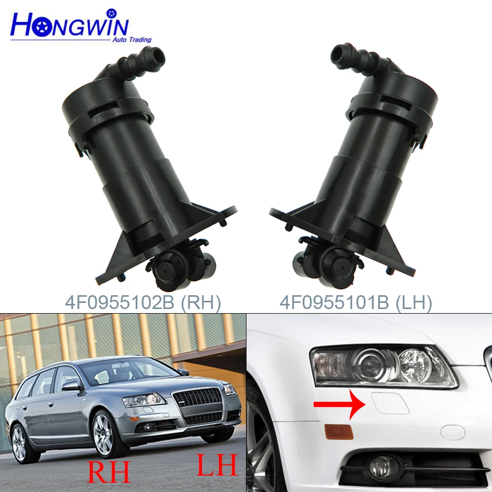 4F0 955 101 (LH) & 4F0 955 102 (RH) Headlight Cleaning Washer Nozzle ...