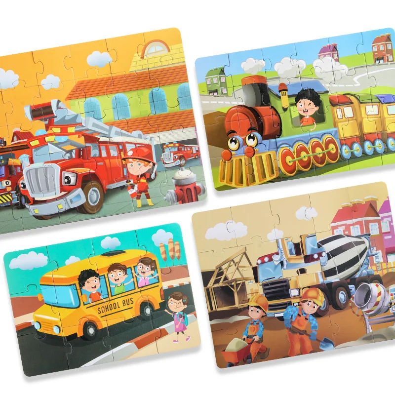 New-enligh-tenment-fire-train-school-bus-puzzle-Theme-Cartoon-Puzzle ...