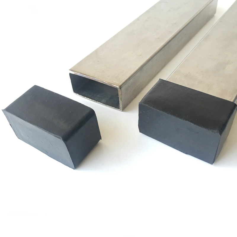 4Pcs-Plastic-Black-Rubber-End-Caps-Rectangle-Leg-Feet-Pipe-Tube-Cap ...