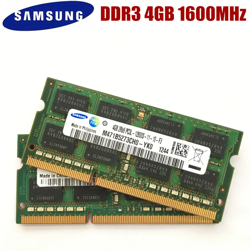 SAMSUNG 4G 2RX8 PC3L 12800S DDR3 1600Mhz 4gb Laptop Memory 4G PC3L ...