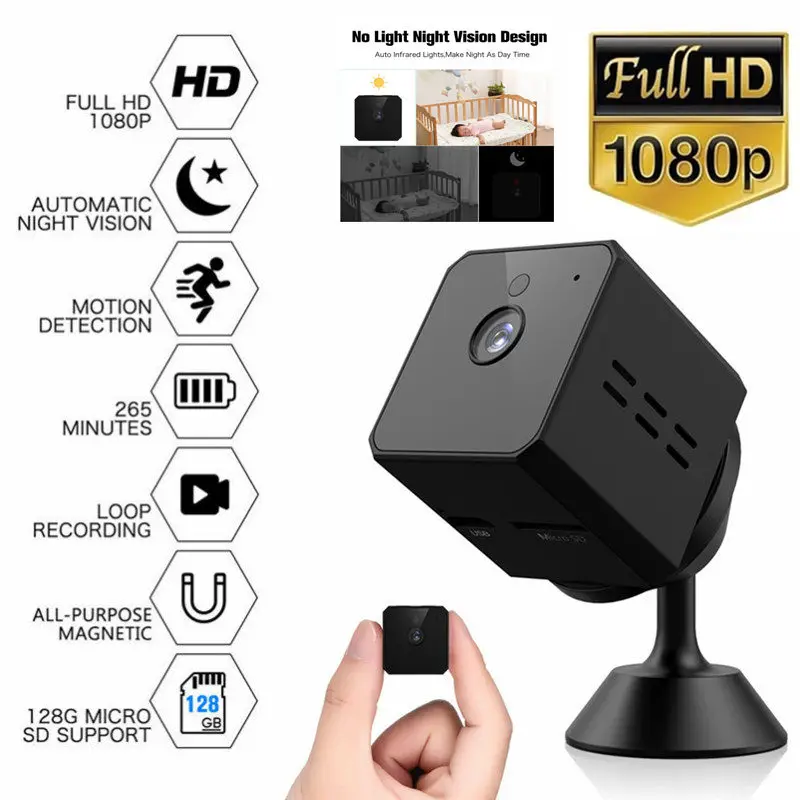 Mini Camera Smallest 1080P Full HD Camcorder Lnfrared Night Vision ...