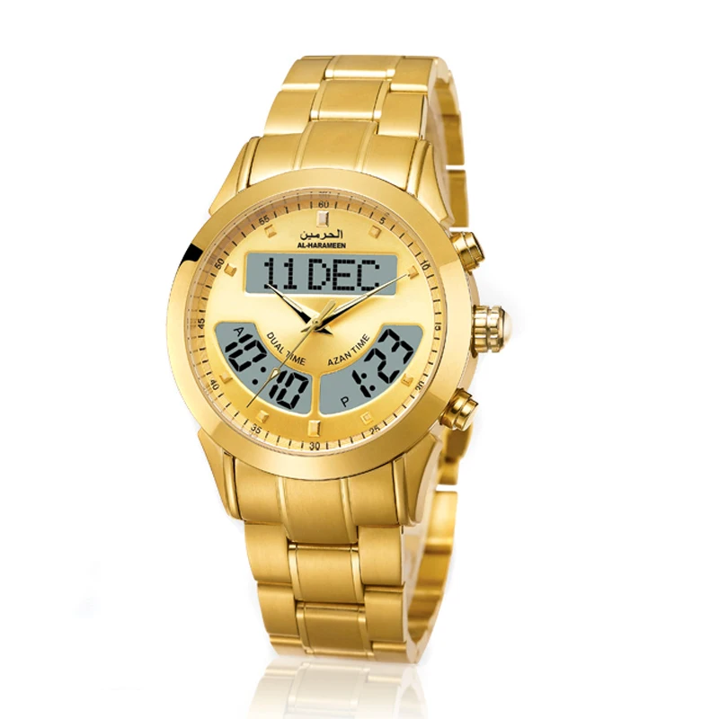 Muslim Gold Watch With Alfajr Shrq Alzuhr Alasr Magrib Alisha Azan Time ...