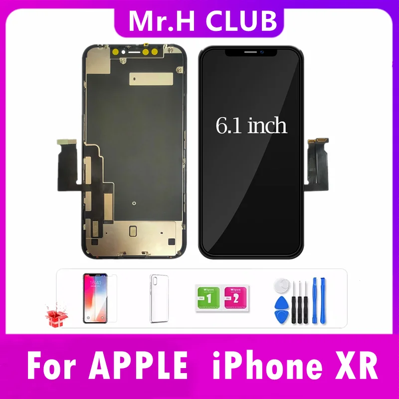 아이폰 Xr Oled 스크린 교체용 고품질 디스플레이 3d 퍼펙트 터치 Lcd 트루 톤 죽은 픽셀 없음 Iphone 8 용
