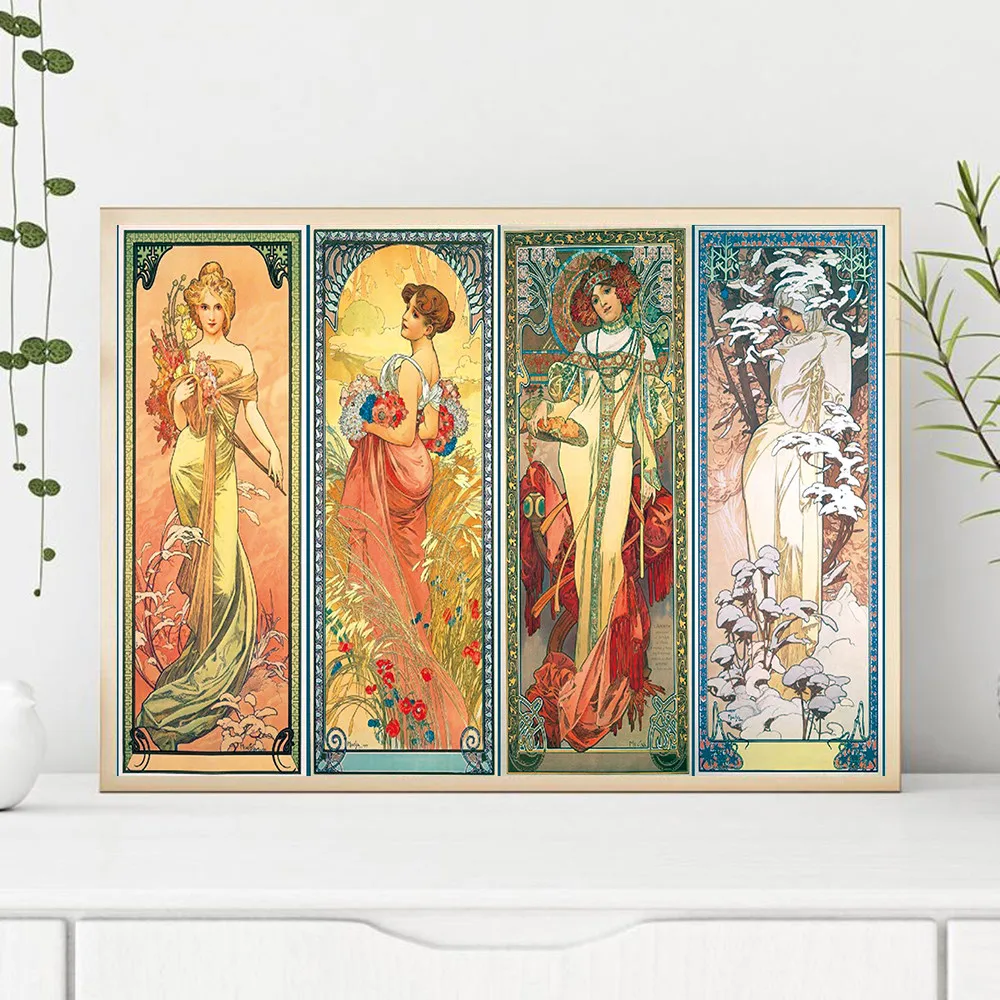 Embroidery Kits & How To Alphonse Mucha embroidery patterns Cross ...