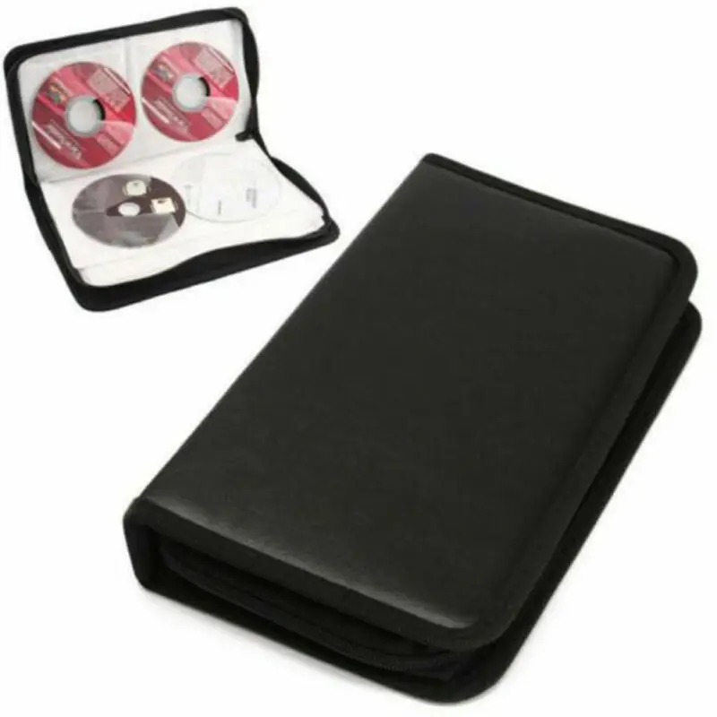 80-Disc-PU-DVD-CD-Storage-CD-Holder-Carry-Bag-Case-DJ-Faux-Leather-Case ...