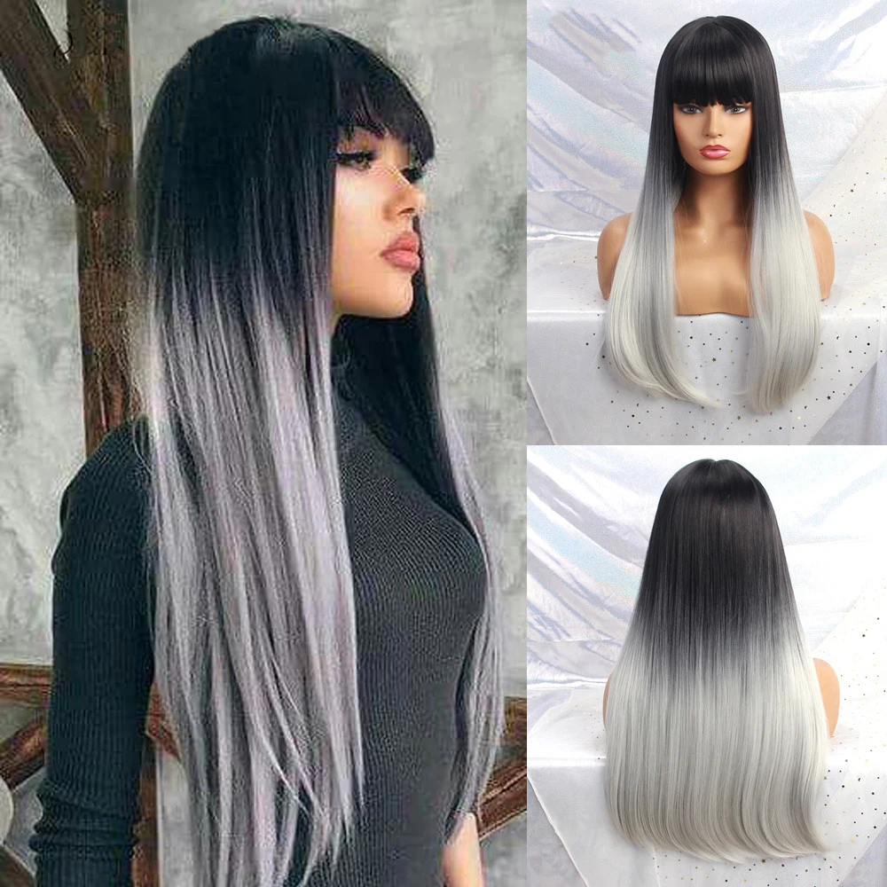 Black Hair With White Tips