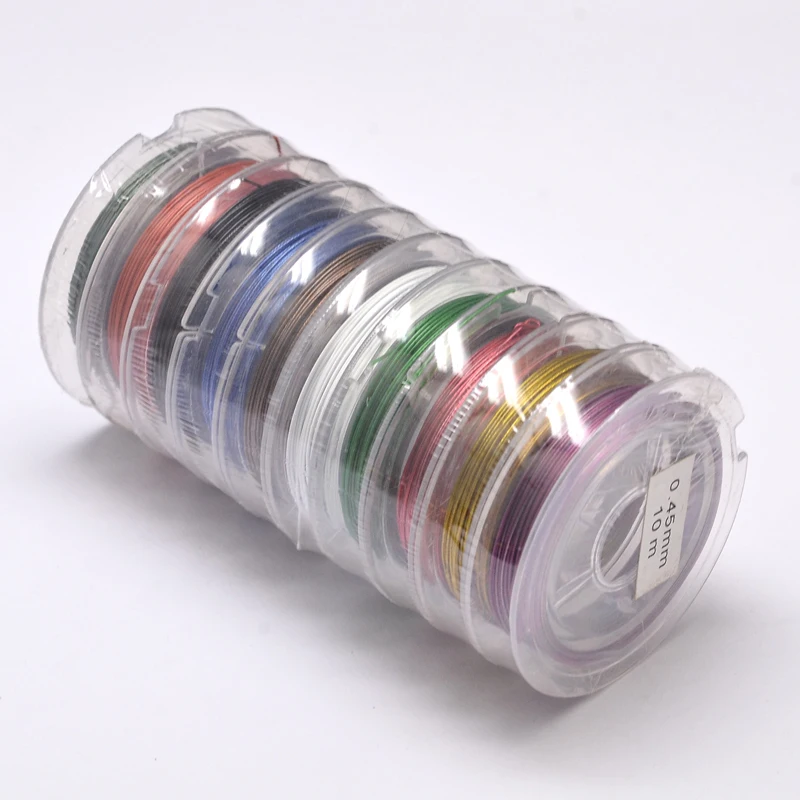 10 Rolls Mixed Color Tail Wire Nylon Coated Steel Wire for Jewlery ...