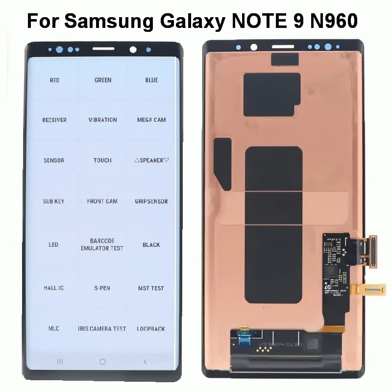 오리지널 AMOLED 터치 스크린 디지타이저 어셈블리, 삼성 갤럭시 노트 9 LCD, N960F, N960N, SM-N960F ...
