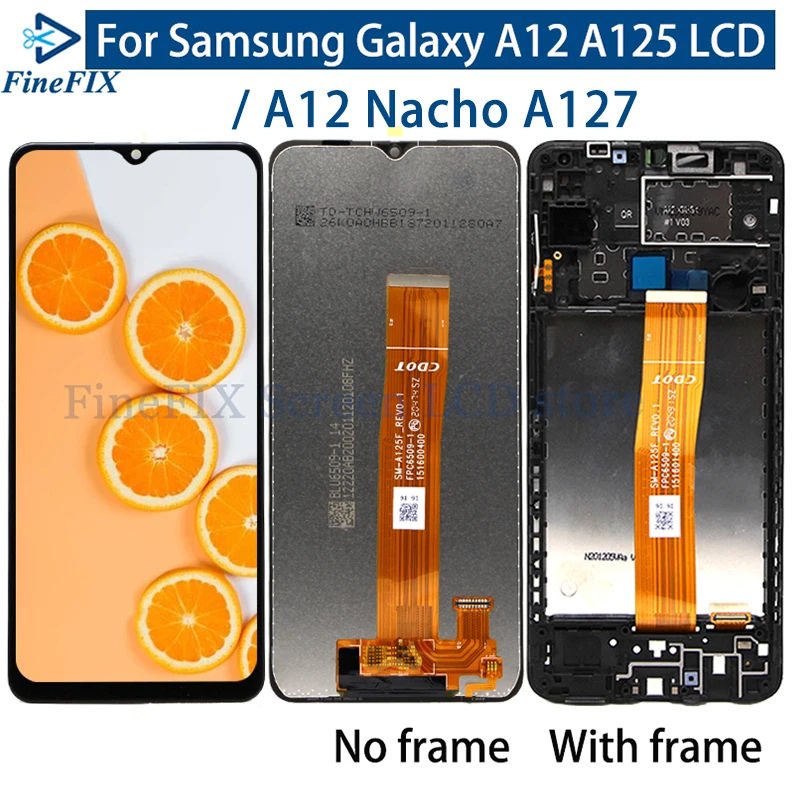 For Samsung Galaxy A12 SM A125F LCD with frame Display Touch Screen Digitizer Assembly Replace ...