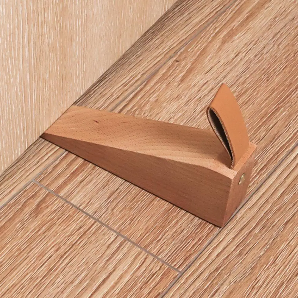 Door-Stop-Practical-Triangular-Wedges-Sturdy-Wooden-Door-Stopper-For ...