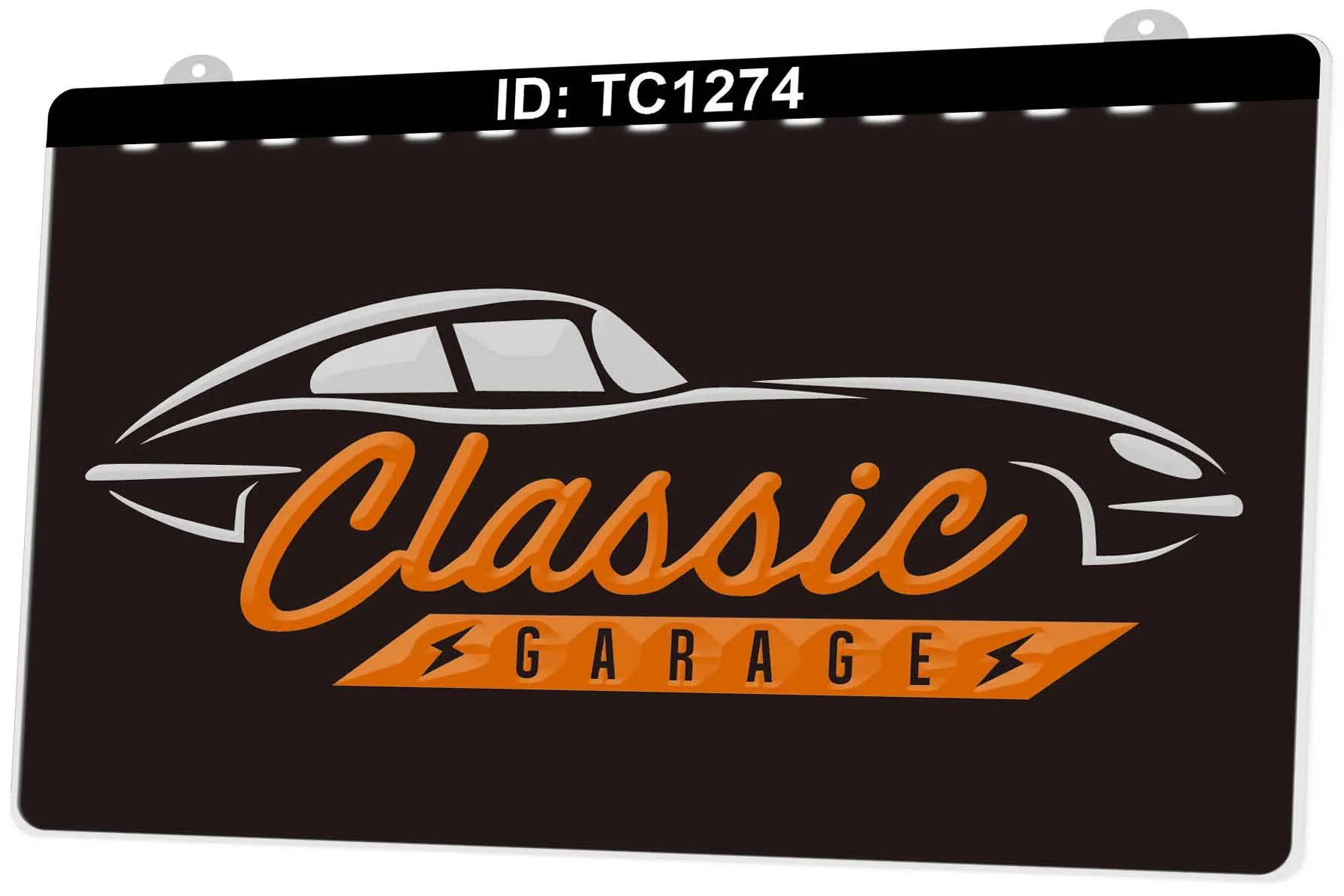 Tc1274 Classic Car Garage Light Sign Dual Color 3d Engraving - Plaques ...